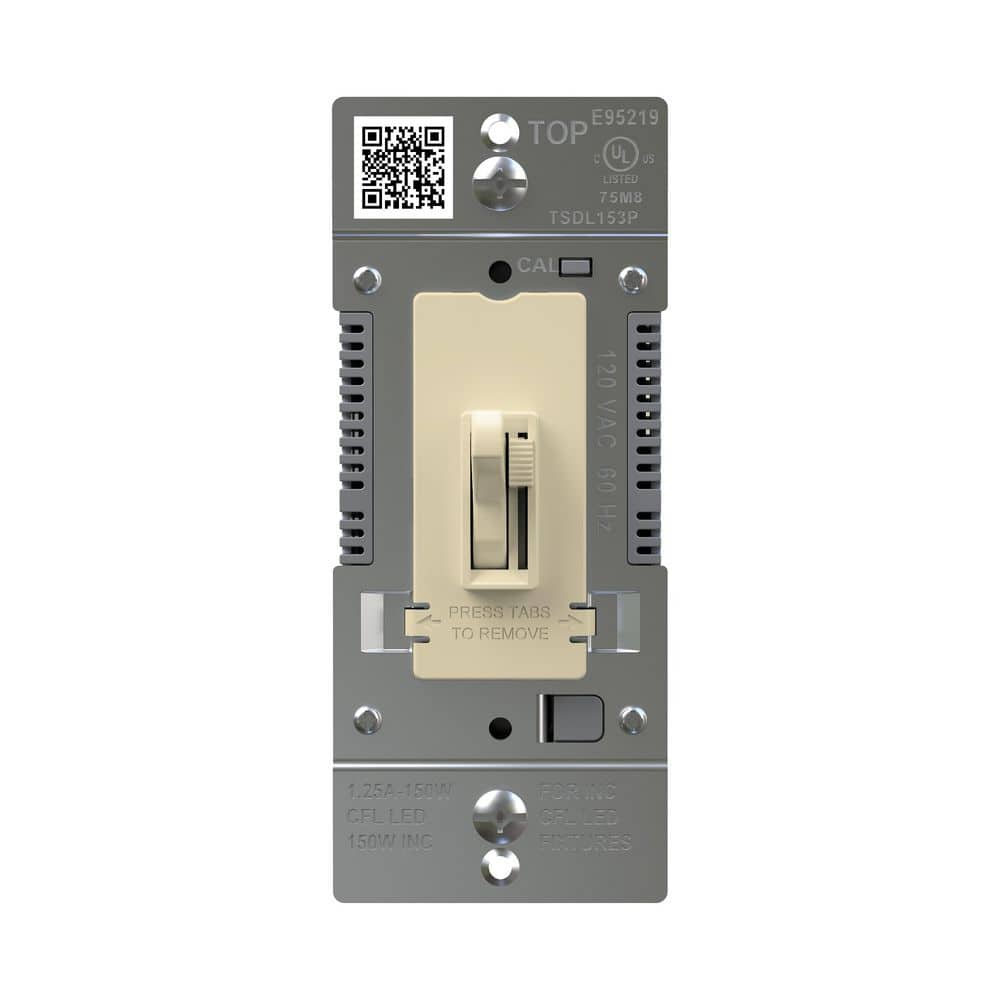 Legrand Toggle Slide 150W Advanced LED Dimmer, Single-Pole/3-Way, Ivory ...