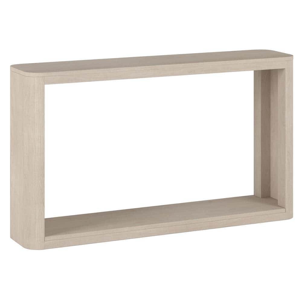 Meyer&Cross Kellan 52 in. Alder White Rectangle MDF Top Console Table ...