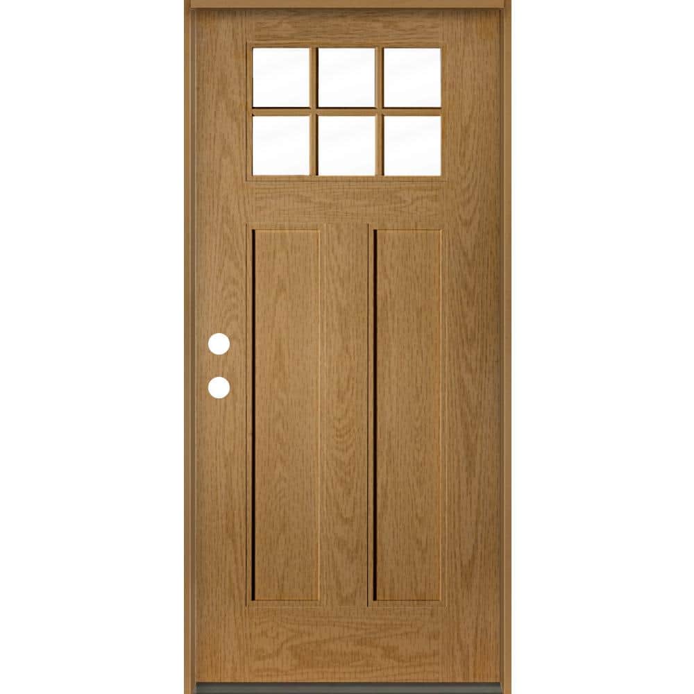Krosswood Doors PINNACLE Craftsman 36 in. x 79 in. 6-Lite Right-Hand ...