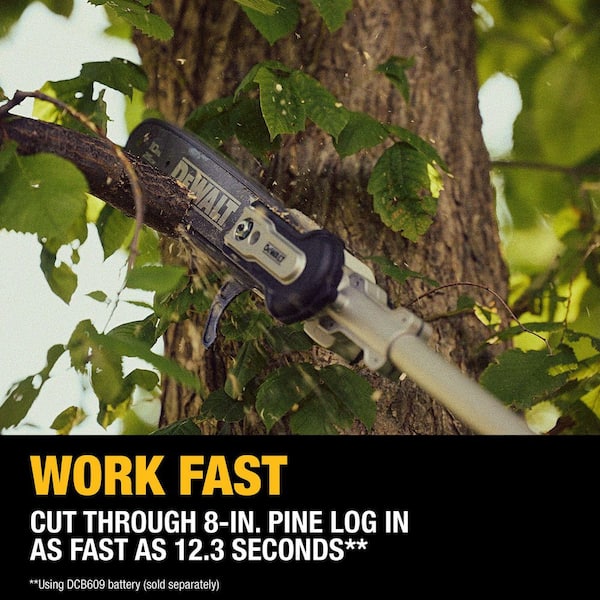 DEWALT FLEXVOLT 60V MAX 10 in. Cordless Battery Powered Telescoping Pole Saw (Tool Only ...