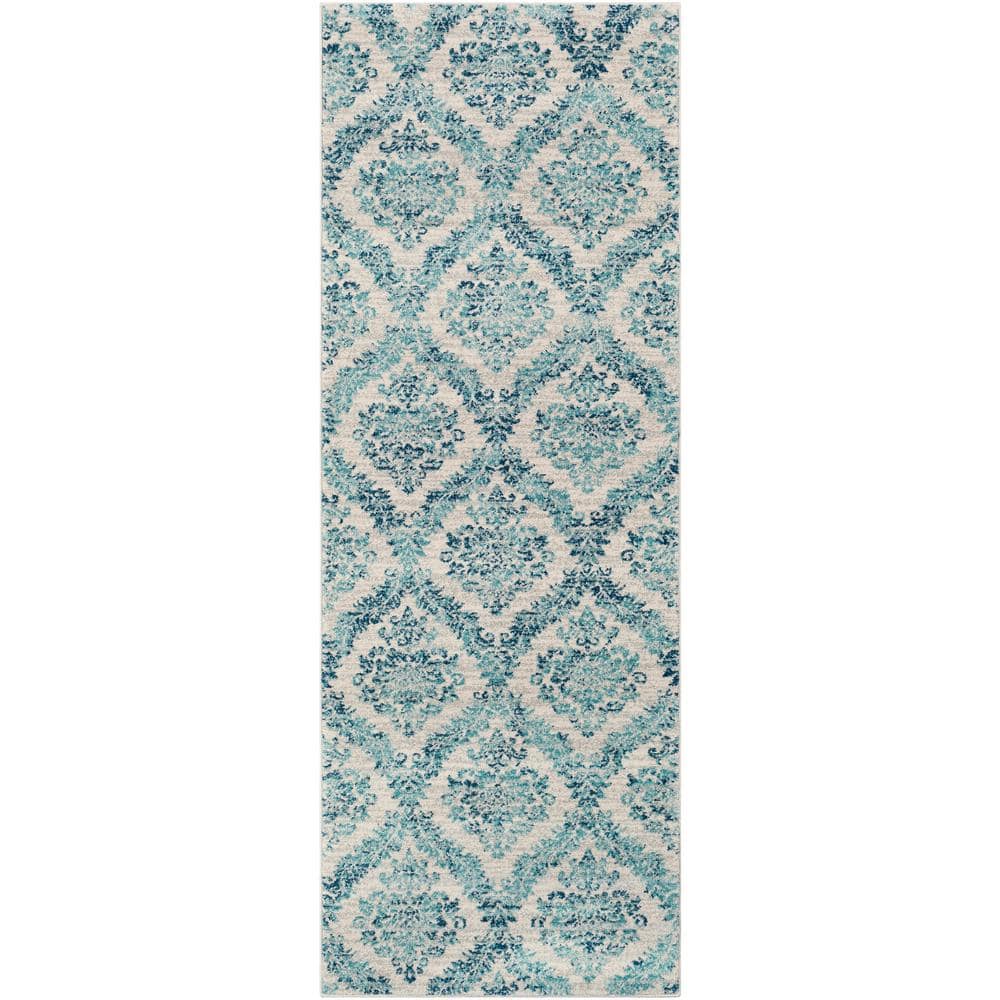 Livabliss Agnetha Teal 3 ft. x 7 ft. Runner Rug S00151070192 - The Home ...