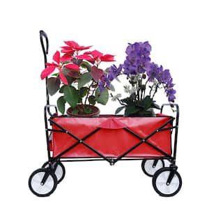VEVOR 6.59 cu. ft. Folding Sand Cart 165 lbs. Metal Garden Cart 33.1 in ...