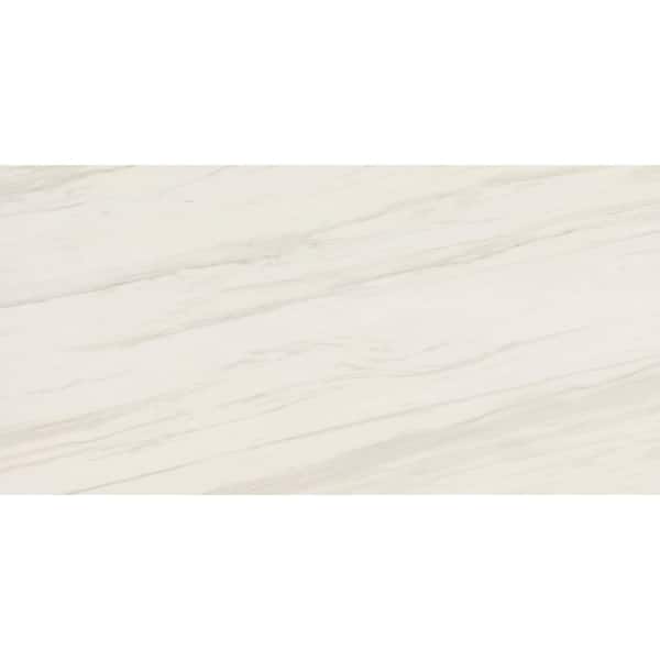 Daltile Perpetuo Timeless White 12 in. x 24 in. Color Body Porcelain ...