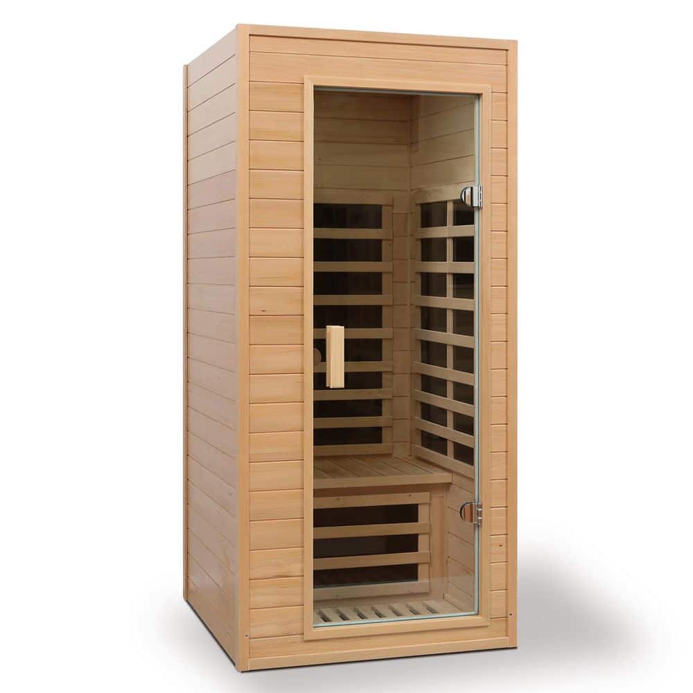 CASAINC Hemlock 1-Person Far Infrared Indoor Sauna with 5 Heating ...