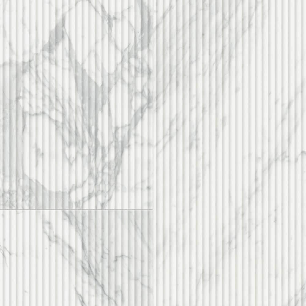 Merola Tile Reve Roseliere Deco Blanc 12 in. x 24 in. Porcelain Wall ...