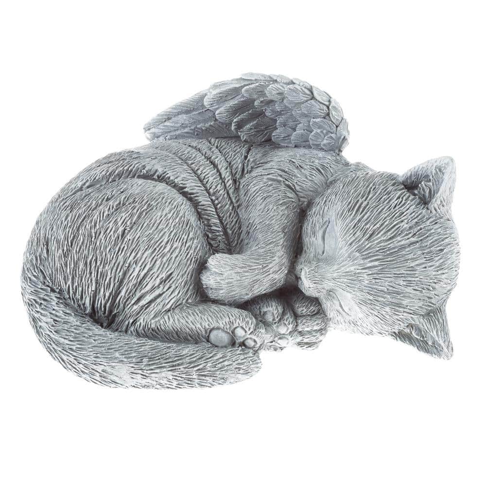Pure Garden Cat Memorial Angel Garden Statuaries HW1500135 - The Home Depot