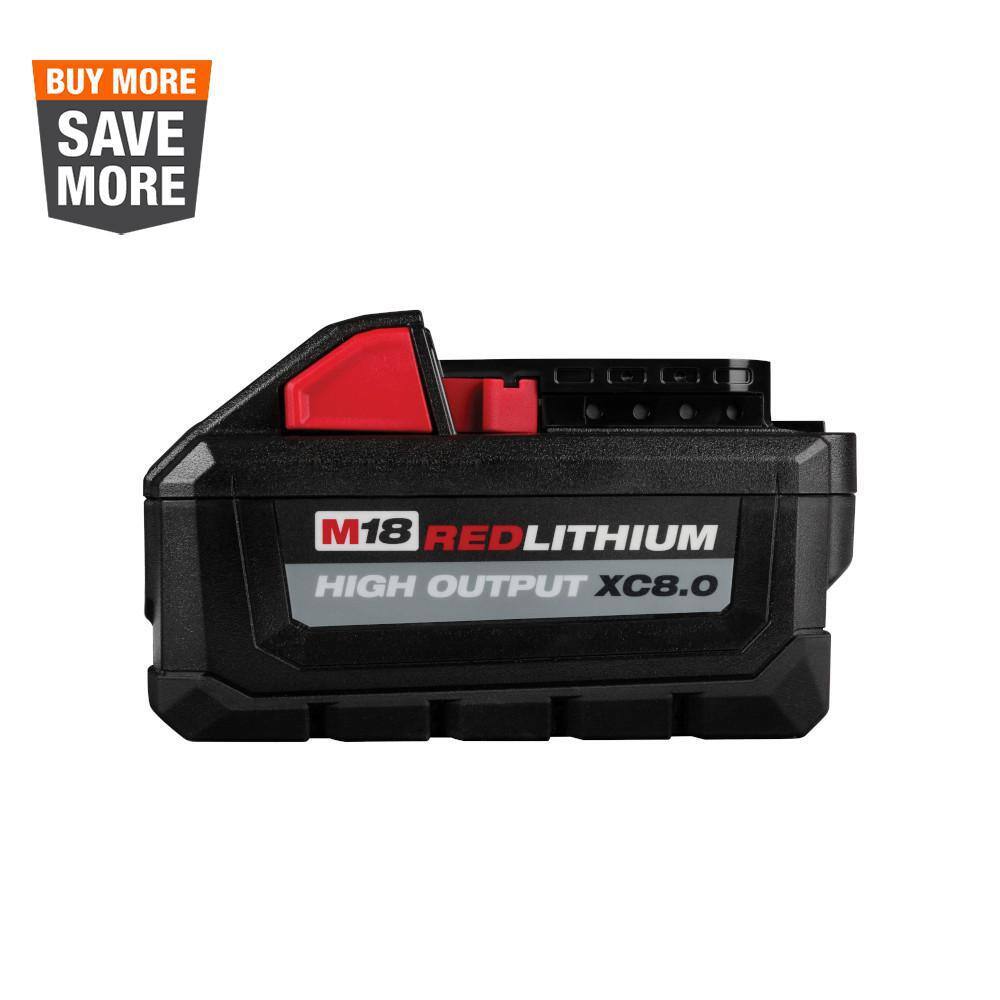 Milwaukee M18 18-Volt Lithium-Ion HIGH OUTPUT XC 8.0 Ah Battery 48-11 ...