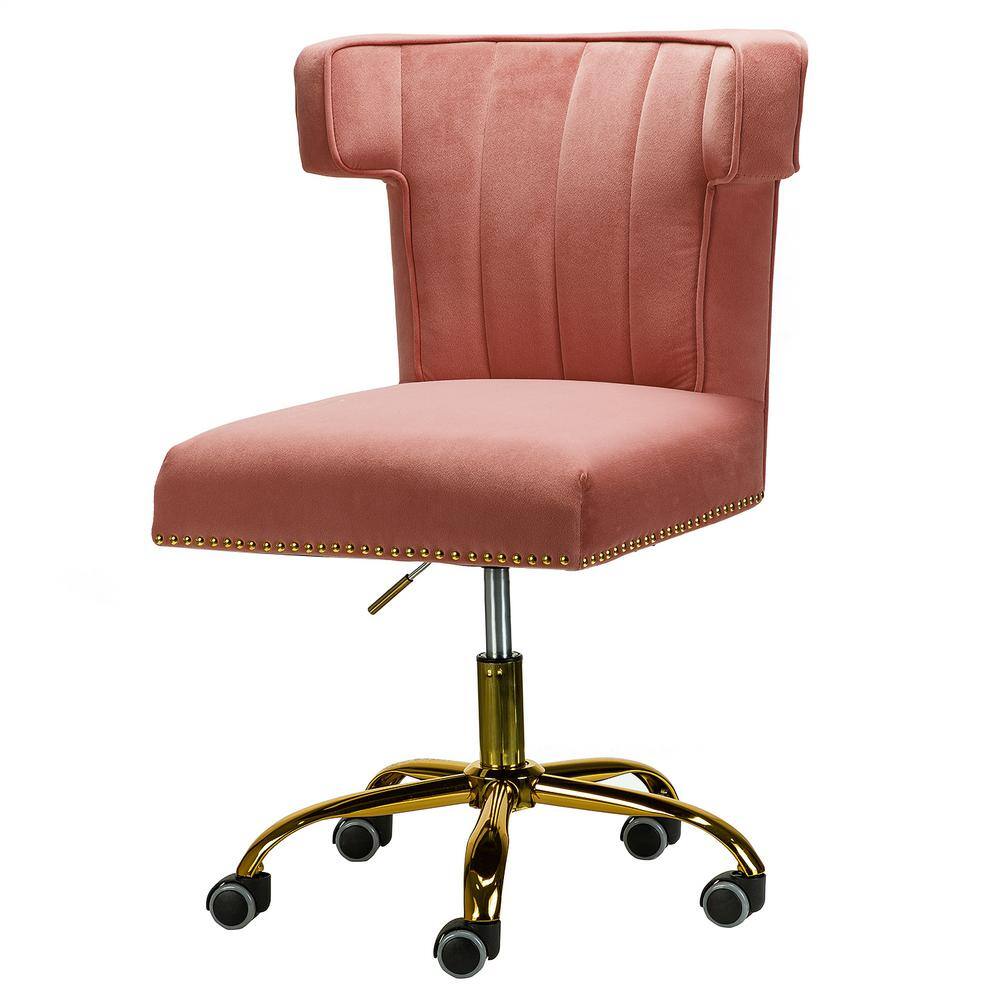 JAYDEN CREATION Alla Pink Swivel Task Chair OFM0001-PINK - The Home Depot