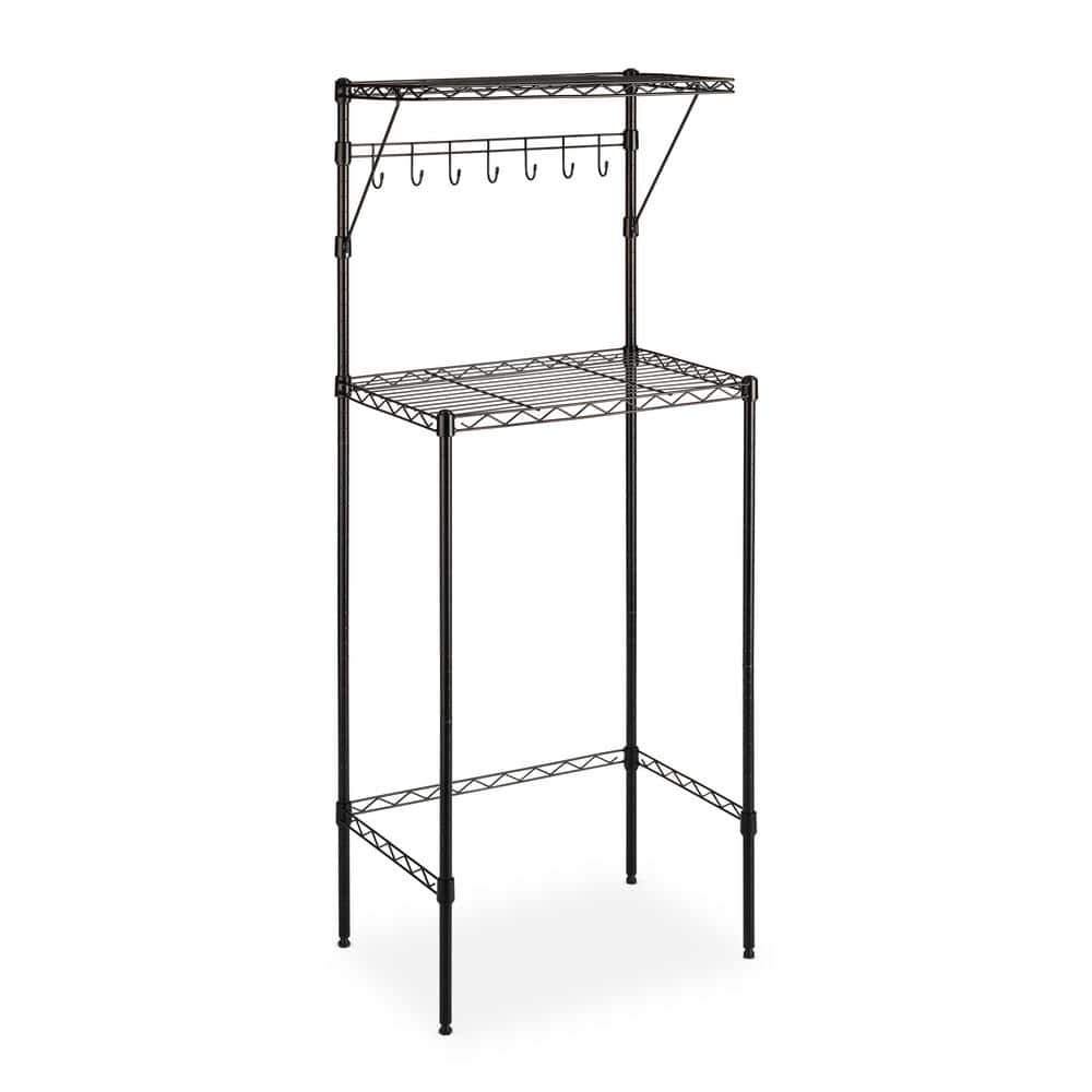 Whitmor 2-Tier Black Supreme Steel Over-the-Fridge Household Shelving ...