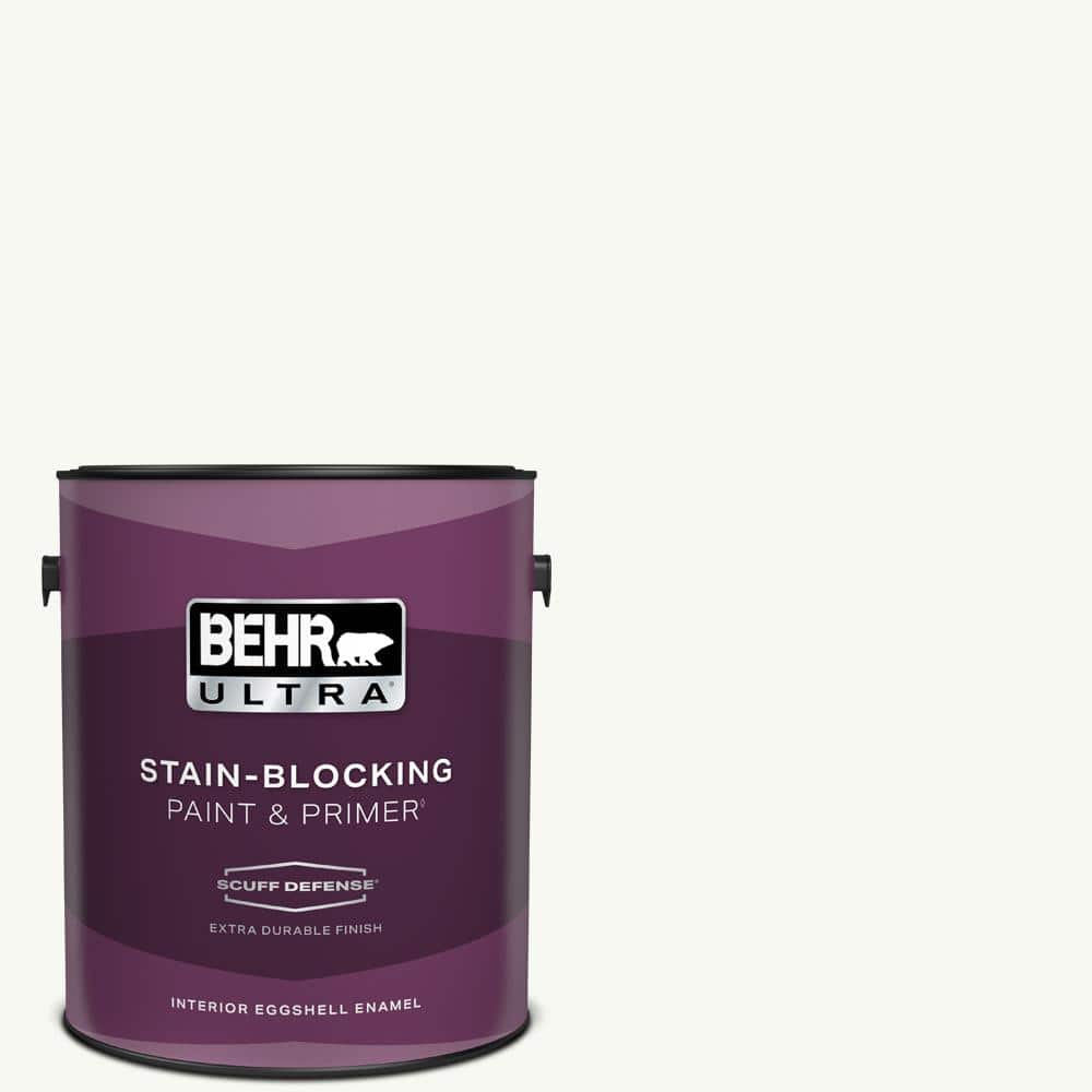 BEHR ULTRA 1 gal. Ultra Pure White Extra Durable Eggshell Enamel ...