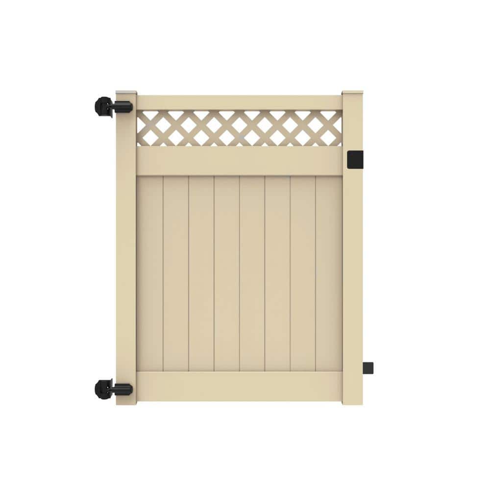 Barrette Outdoor Living Anderson 5 ft. x 6 ft. Sand Vinyl Lattice Top ...