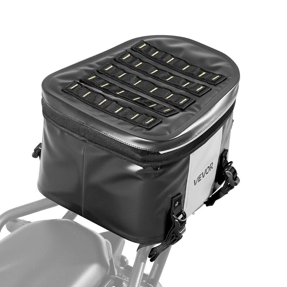 VEVOR Motorcycle Tail Bag, 28 L Motorcycle Rear Seat Bag with Pocket ...