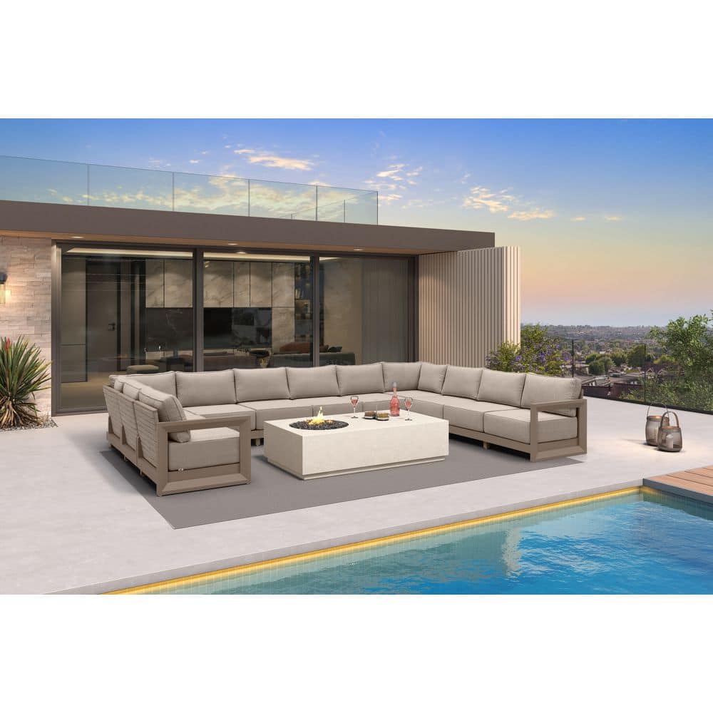 PURPLE LEAF 11-Piecess Patio Conversation Sets All Weather Outdoor ...