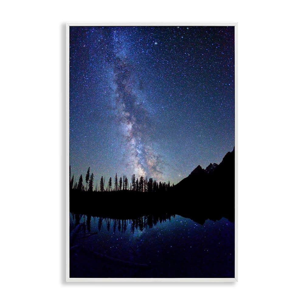 Stupell Industries Nebula Reflection in Lake by Royce Bair White Framed ...