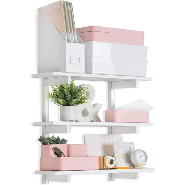 Delta Delta 3-Tier Adjustable Premium Decorative Wall Shelf Kit with ...