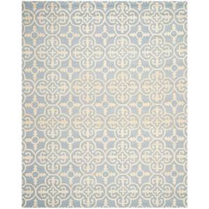 SAFAVIEH Cambridge Light Blue/Ivory 4 ft. x 6 ft. Geometric Medallion ...