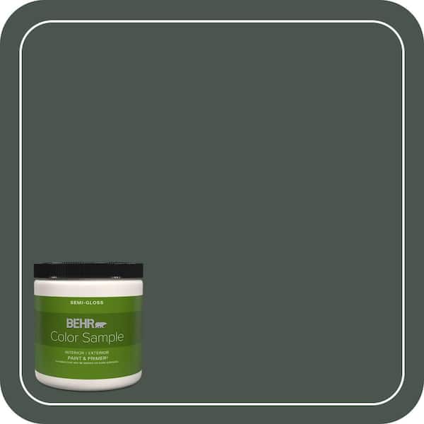 BEHR PREMIUM PLUS 8 oz. #460F-7 Hazel Woods Semi-Gloss Interior ...