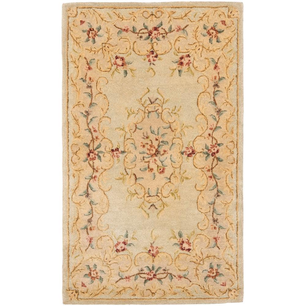 SAFAVIEH Bergama Light Green/Beige 3 ft. x 5 ft. Area Rug BRG166B-3 ...