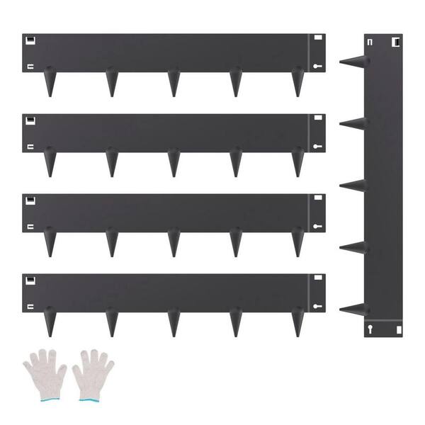 ITOPFOX 39 in. L x 3 in. H x 0.06 in. W Bendable Steel Landscape Edging ...