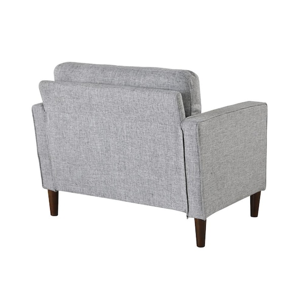 Lifestyle Solutions Lillith Light Gray Mid Century Modern Chair LKLGF2SP1LTG C