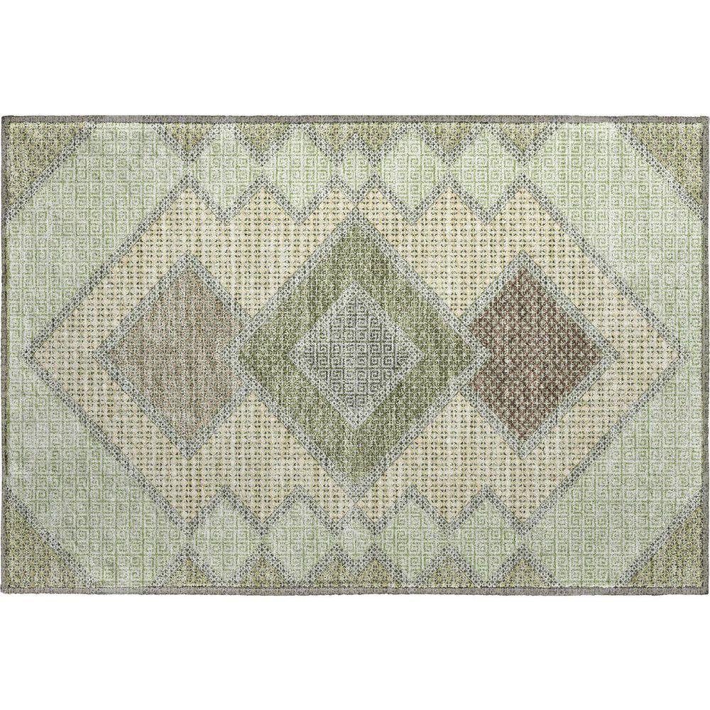 Addison Rugs Mayfield Premium Machine Washable Abstract AMF2111 Green 2 ...