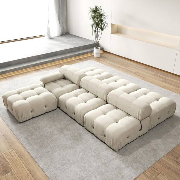 Magic Home Chameleon 104 in. Square Arm Minimalism 7-piece Modern ...