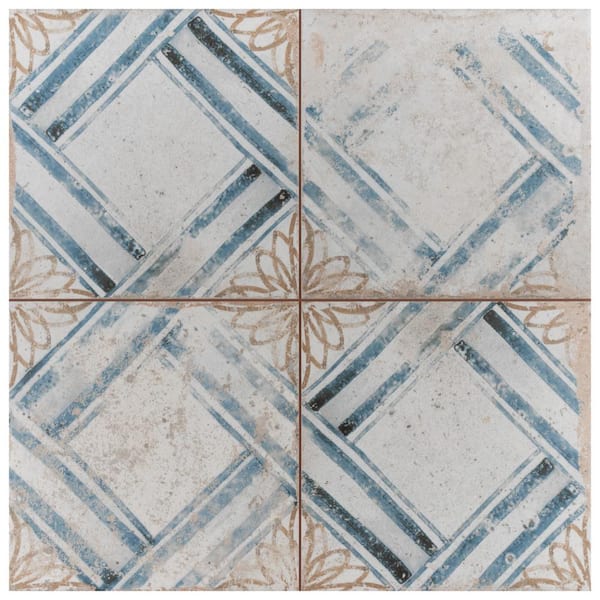 Merola Tile Kings Root Lattice 9 in. x 9 in. Ceramic Floor and Wall ...