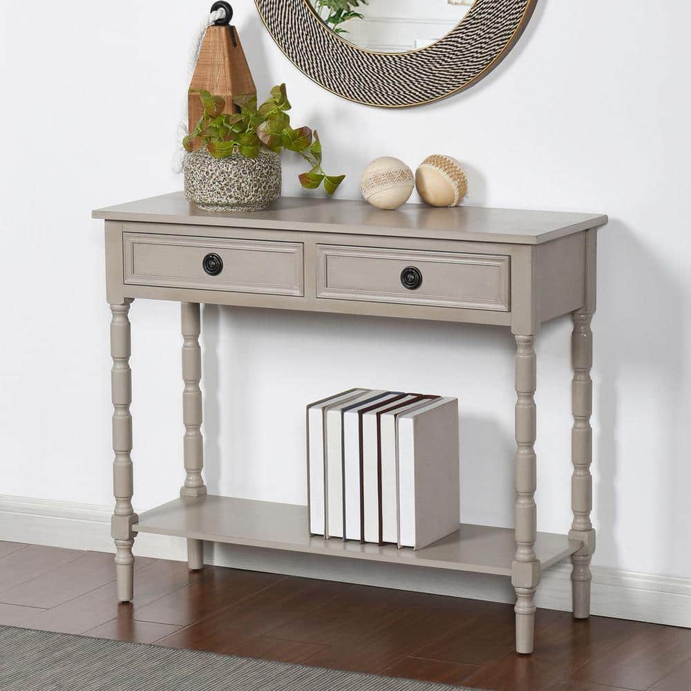 StyleCraft Barrett 29.5 in. Darwin Rectangle MDF Console Table ...