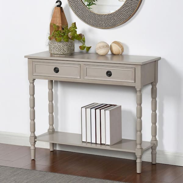 StyleCraft Barrett 29.5 in. Darwin Rectangle MDF Console Table ...