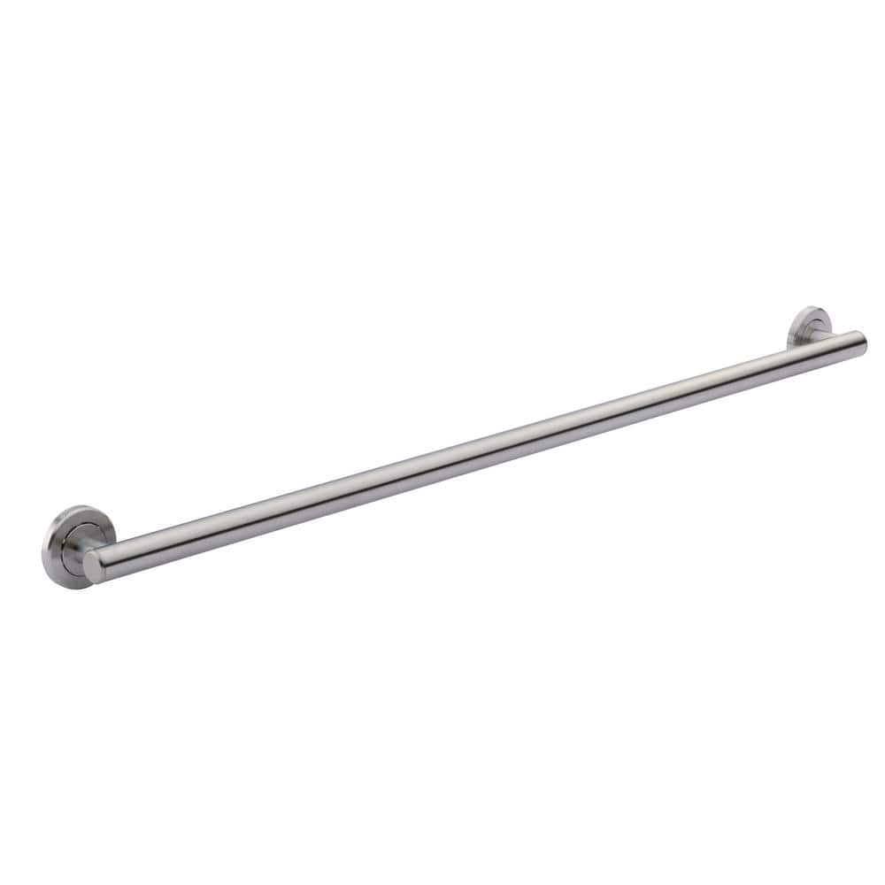 Glacier Bay Dorind 42 in. x 1 1/4 in. Decorative Grab Bar in Brushed ...