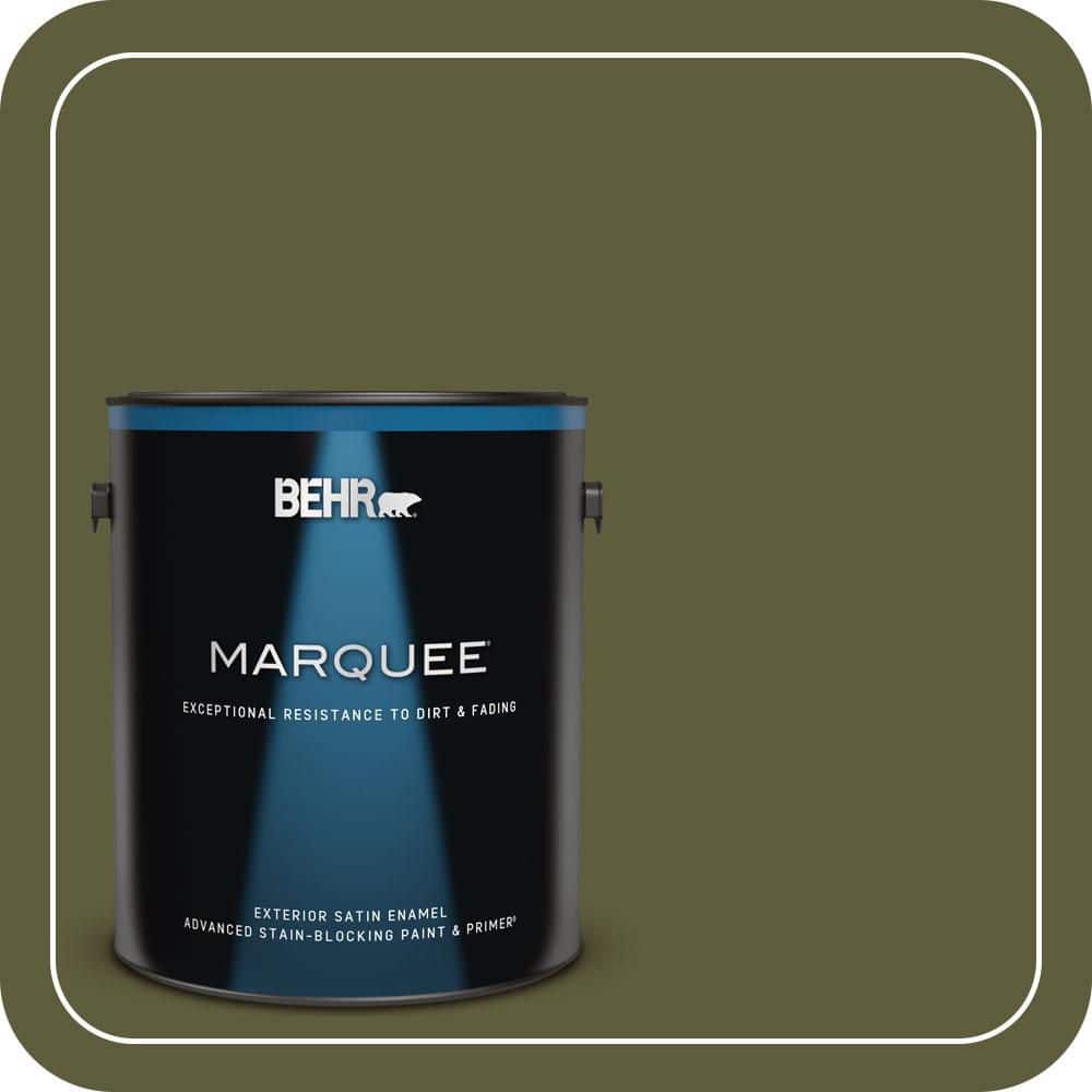 BEHR MARQUEE 1 gal. #PPU9-25 Eastern Bamboo Satin Enamel Exterior Paint ...