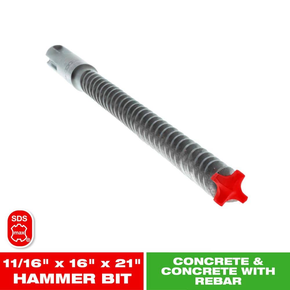DIABLO 11/16 in. x 16 in. x 21 in. Rebar Demon SDS-Max 4-Cutter Full ...