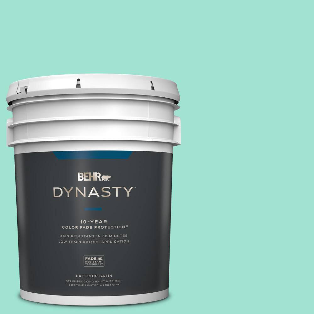 BEHR DYNASTY 5 gal. #P430-2 Aqua Wish Satin Enamel Exterior Stain ...