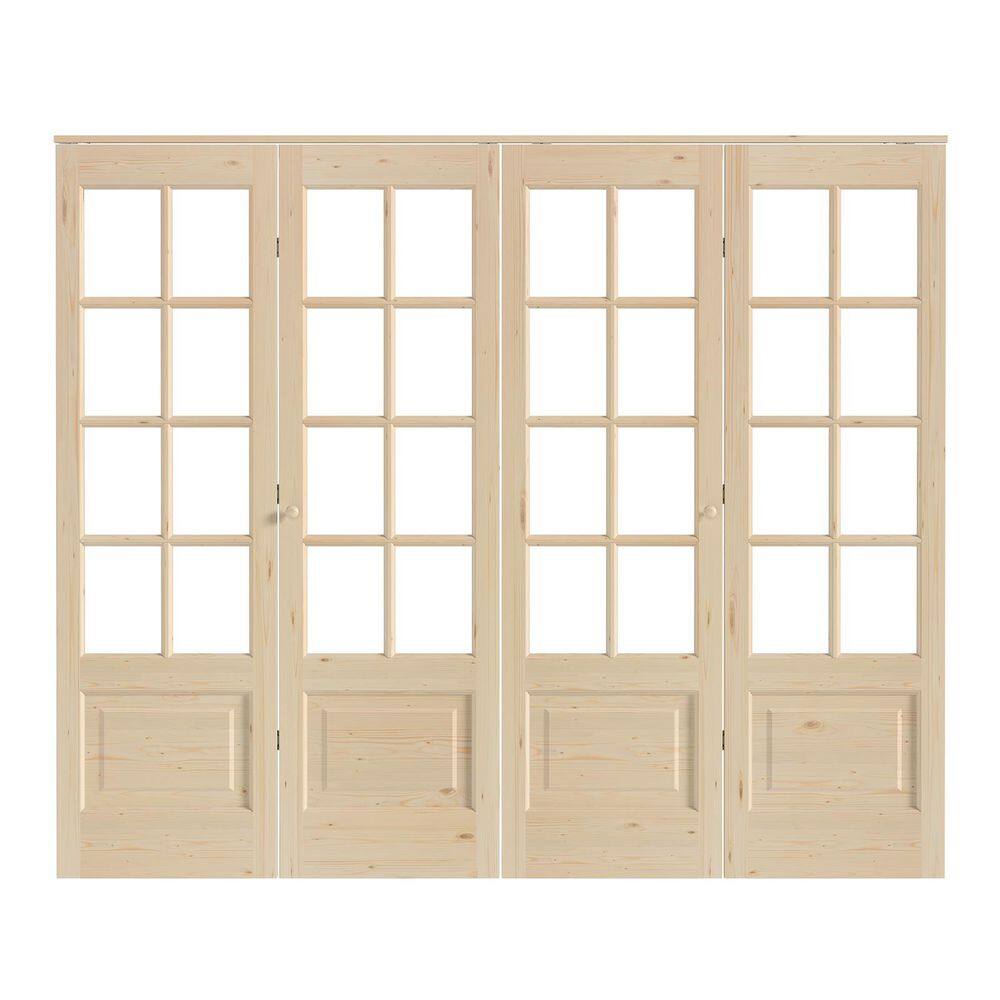 easelife 96 in. x 80 in. 3/4 Lite Preassembled Clear Glass Solid Core ...