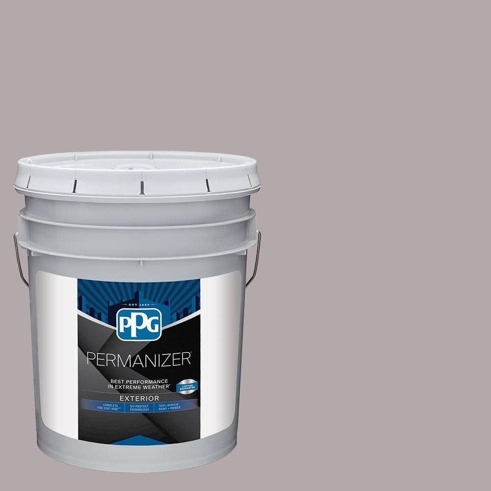 PERMANIZER 5 gal. PPG1004-4 Silver Service Flat Exterior Paint PPG1004 ...