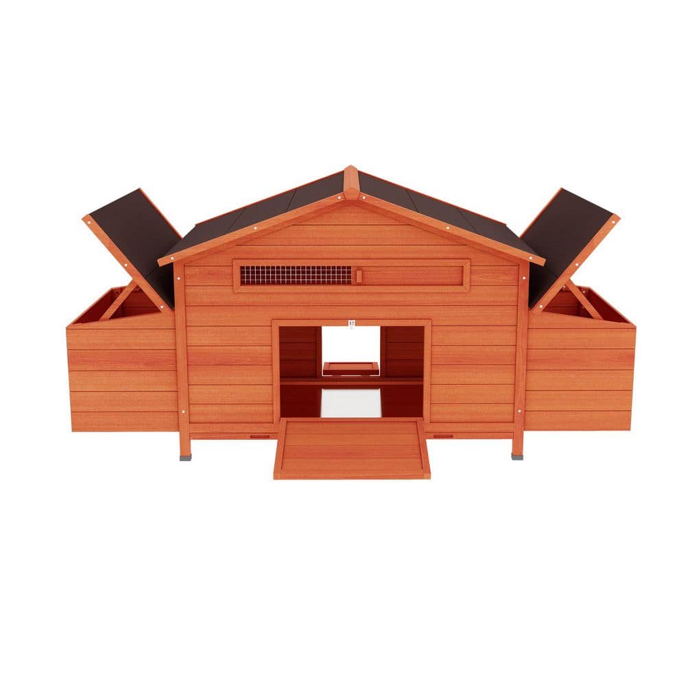 maocao hoom Large Wooden Chicken Coop Outdoor Hen House Poultry Cage ...