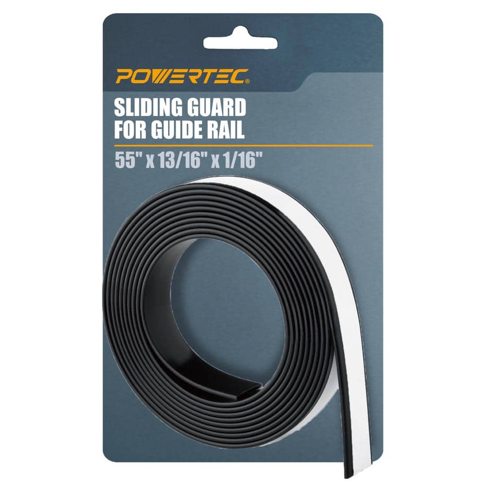 ‎POWERTEC Track Saw Guide Rail Slide Strip, 55 in. Sliding Guard for ...