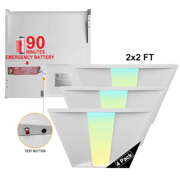 Haloitte 2ft. x 2ft. 120-Watt Equivalent Adjustable Lumen, CCT ...