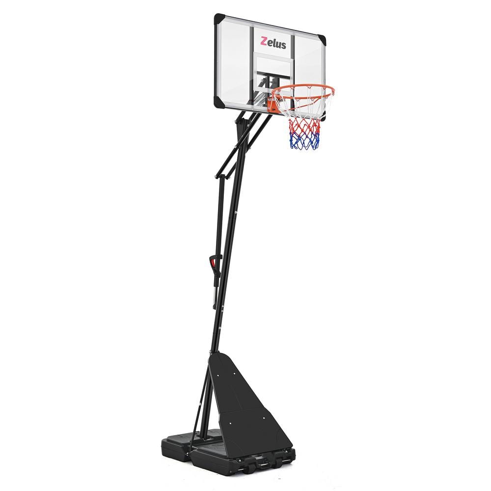 Merra 4.9 ft. to 10 ft. Adjustable Heights Portable Outdoor Basketball ...