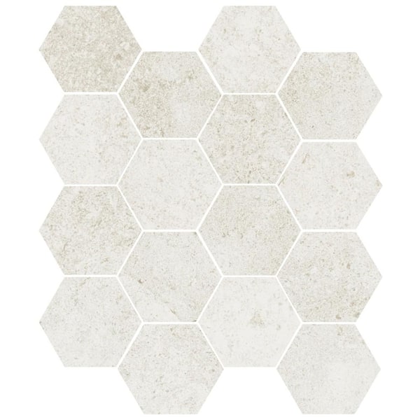 Reviews for Ivy Hill Tile Iris Hex Perla 4 in. x 0.41 in. Matte ...