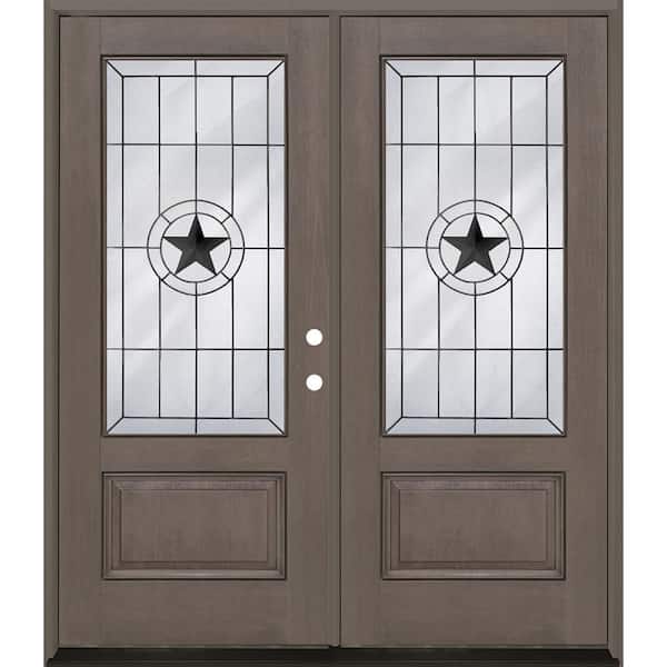 Steves & Sons Regency 72 in. x 80 in. 3/4L Alamo Glass LHIS AutumnWheat ...