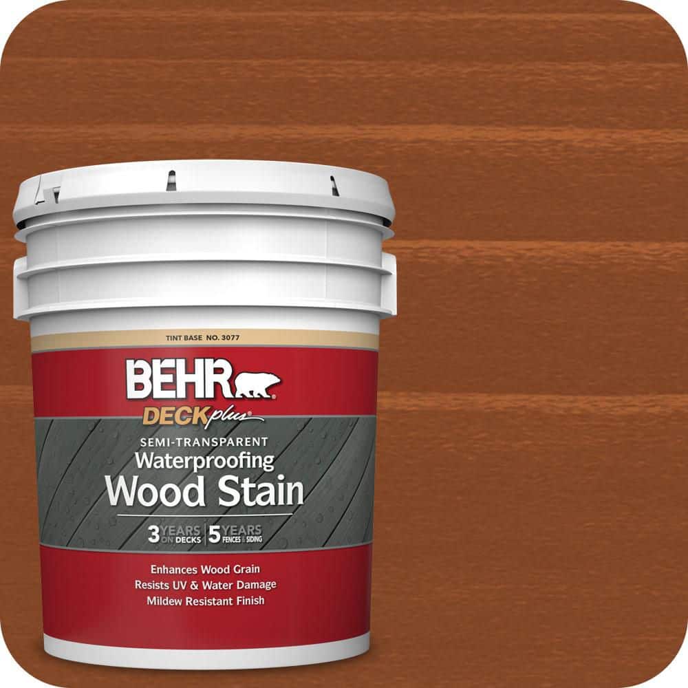 BEHR DECKplus 5 gal. #ST-130 California Rustic Semi-Transparent ...