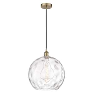 Innovations Athens 60-Watt 1-Light Antique Brass Shaded Mini Pendant ...