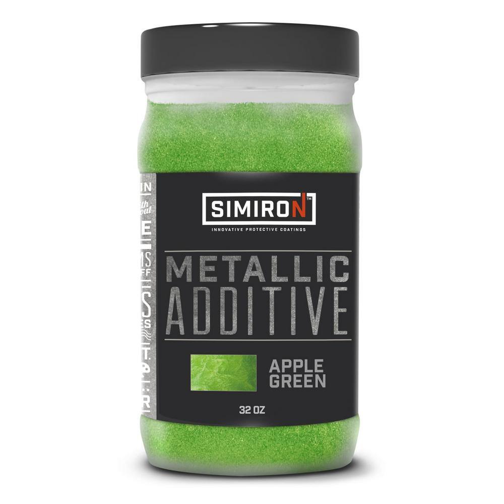 SIMIRON 32 oz. Apple Green Metallic Paint and Epoxy Additive for 3 Gal ...