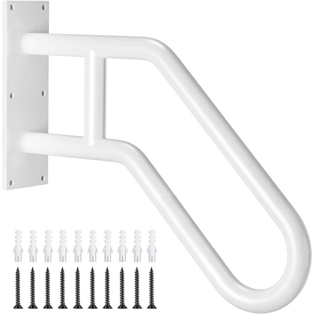 Afoxsos 28.7 in. W Stainless Steel U-Shaped Handrails Outdoor Steps Non ...