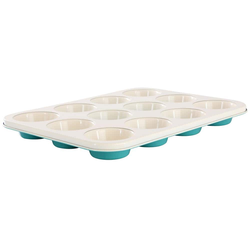 MARTHA STEWART EVERYDAY Color Bake 12 Cup Nonstick Steel Muffin Pan in ...