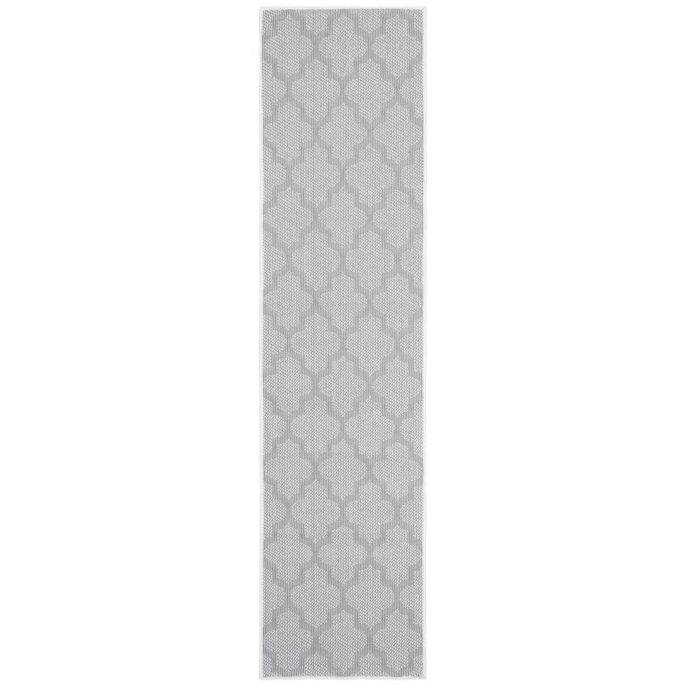 SAFAVIEH Bermuda Ivory/Light Gray 2 ft. x 10 ft. Runner Geometric ...