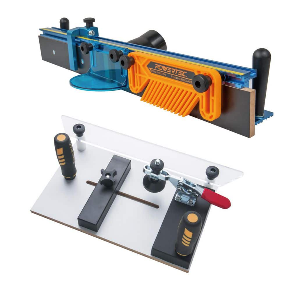 ‎POWERTEC 3-3/8 in. Tall, 24 in. Long Router Table Fence System & Rail ...