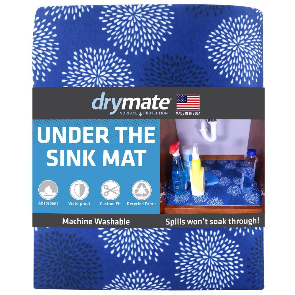 Drymate Premium Blue 24 in. D x 59 in. L Solid Slip Resistant ...