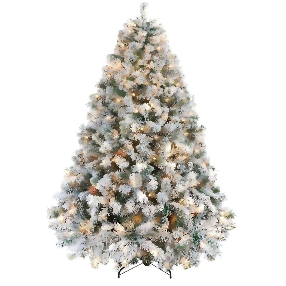 4. 5FT Artificial Christmas Tree with Lights, Pre-Lit Tree, Built-in ...